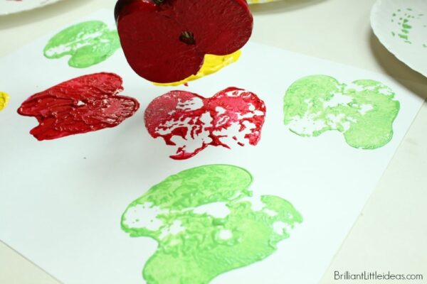 Easy Apple Art -Apple Painting for Kids | Brilliant Little Ideas