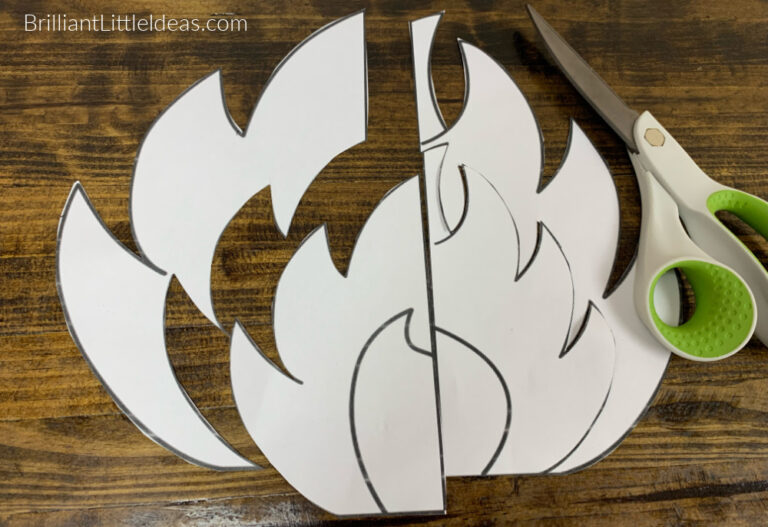 How to Make 3D Fire Flames with Printable Template | Brilliant Little ...