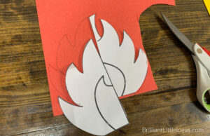 How to Make 3D Fire Flames with Printable Template | Brilliant Little ...