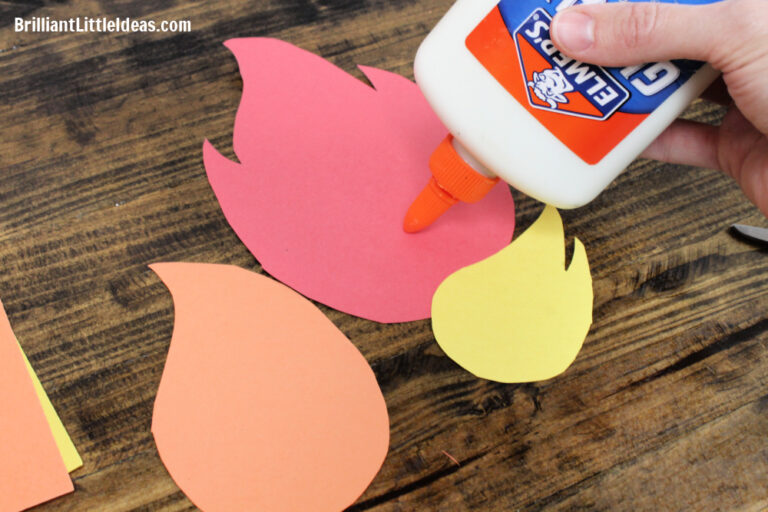 How to make Construction Paper Fire Flames with Printable Template ...