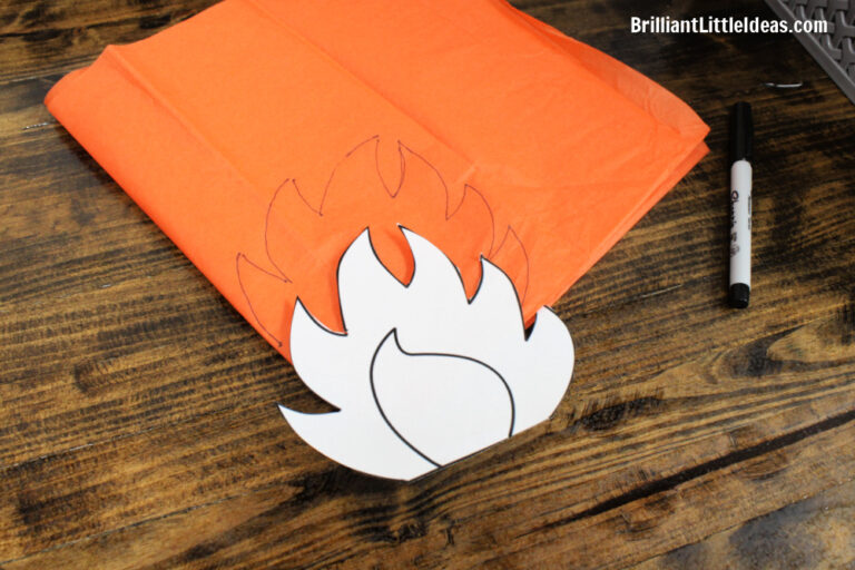 How to Make Tissue Paper Fire Flames with Printable Template ...
