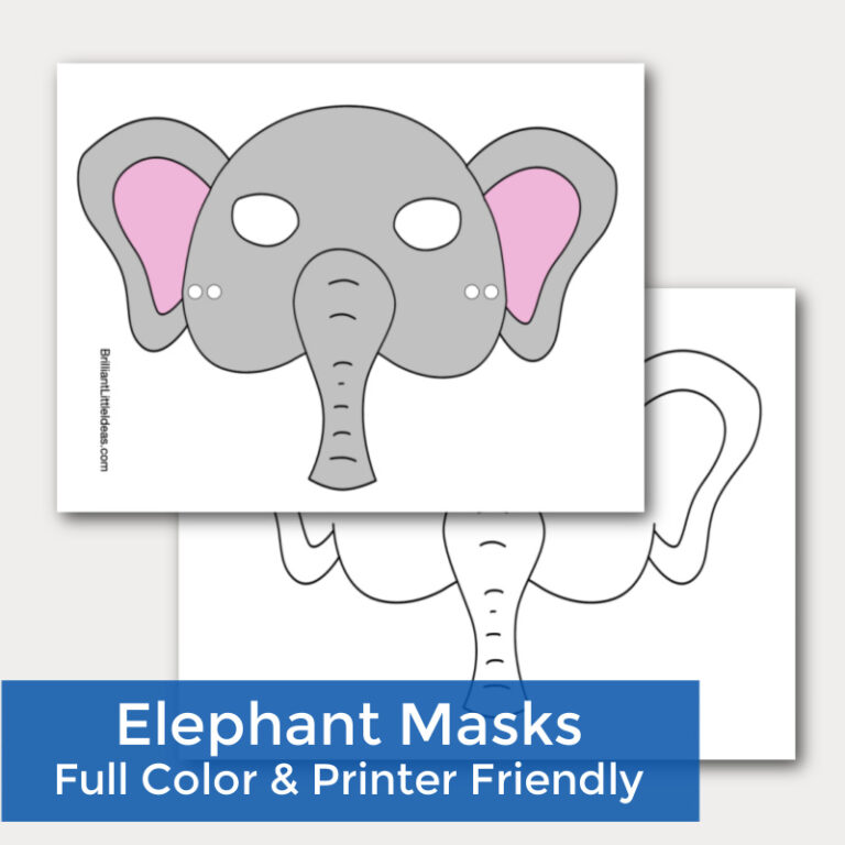 Elephant Zoo Mask Printable | Brilliant Little Ideas