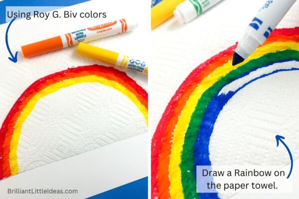 Easy Rainbow Art Activity with Paper Towels & Markers | Brilliant ...